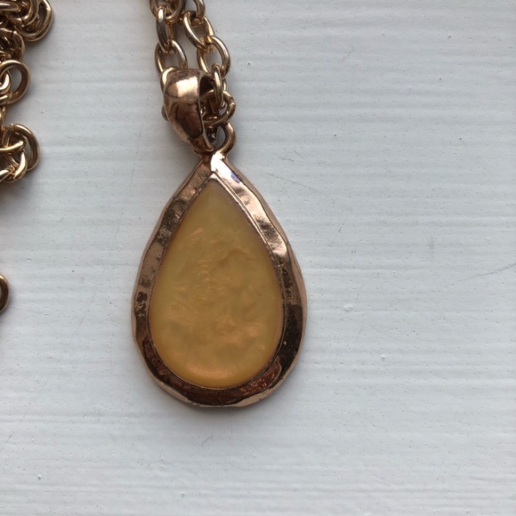 Kenneth Cole | Jewelry | Rose Gold Handhammered Teardrop Pendant ...